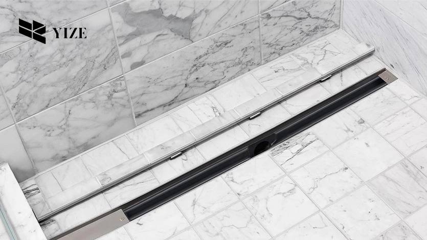 How to Install a Linear Shower Drain with Offset Outlet - YZDRAIN