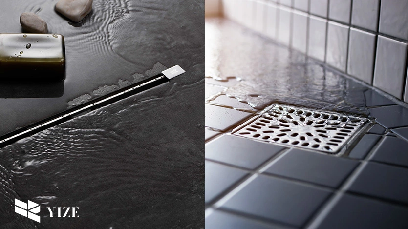 Linear Drains vs Point Drains: Which is Best for Tile Showers? - YZDRAIN